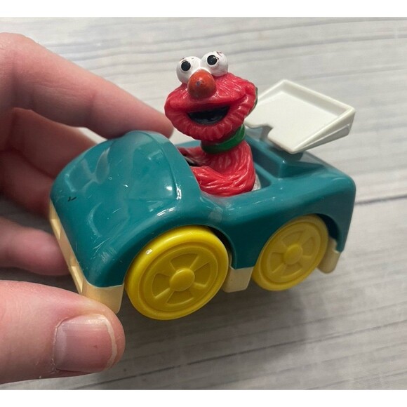 Toys | Vintage Vtg Tyco Sesame Street Elmo Playtime Blue Car 1993 ...